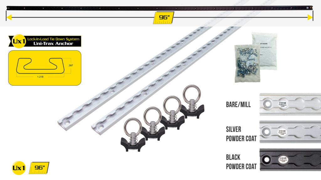 96" Uni Trax-1000 Trax System » CORE Brands | Cargo Control Tie Down ...